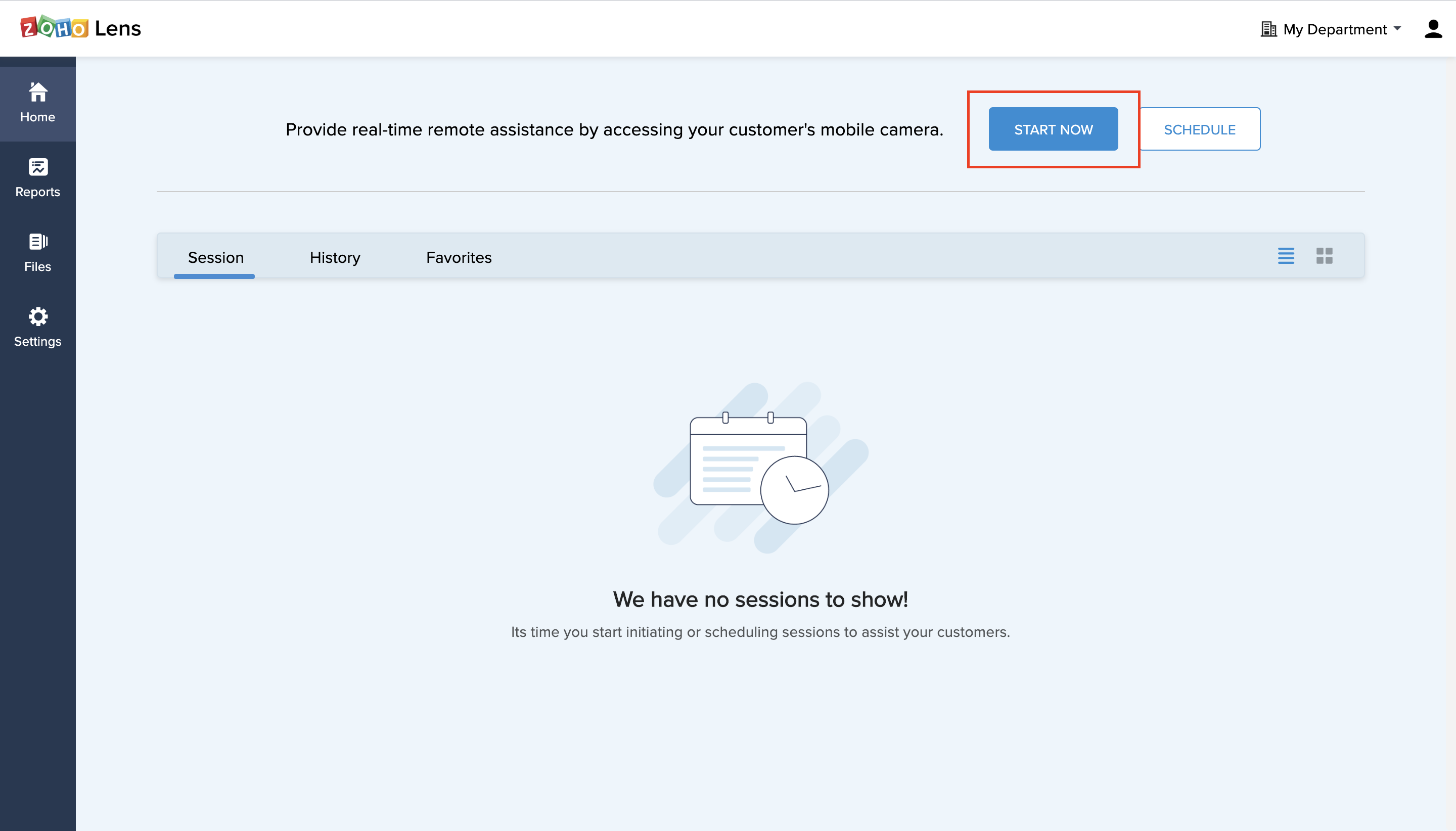 Zoho Lens offers four ways to start a remote assistance session . You can choose whichever one ...