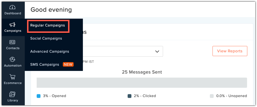 Select the campaign which you want to mark as dormant.
