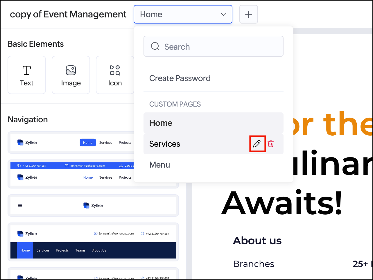 Configuring Portal Pages | Zoho Creator Help